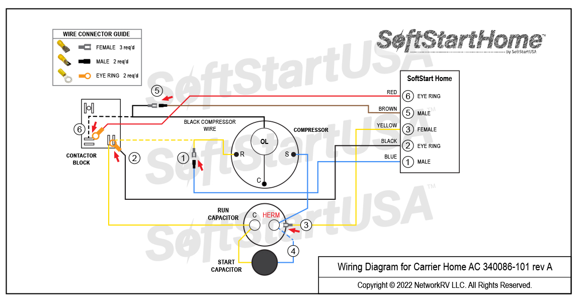 Carrier Home AC 340086-101 rev A wiring diagram - SoftStartHome