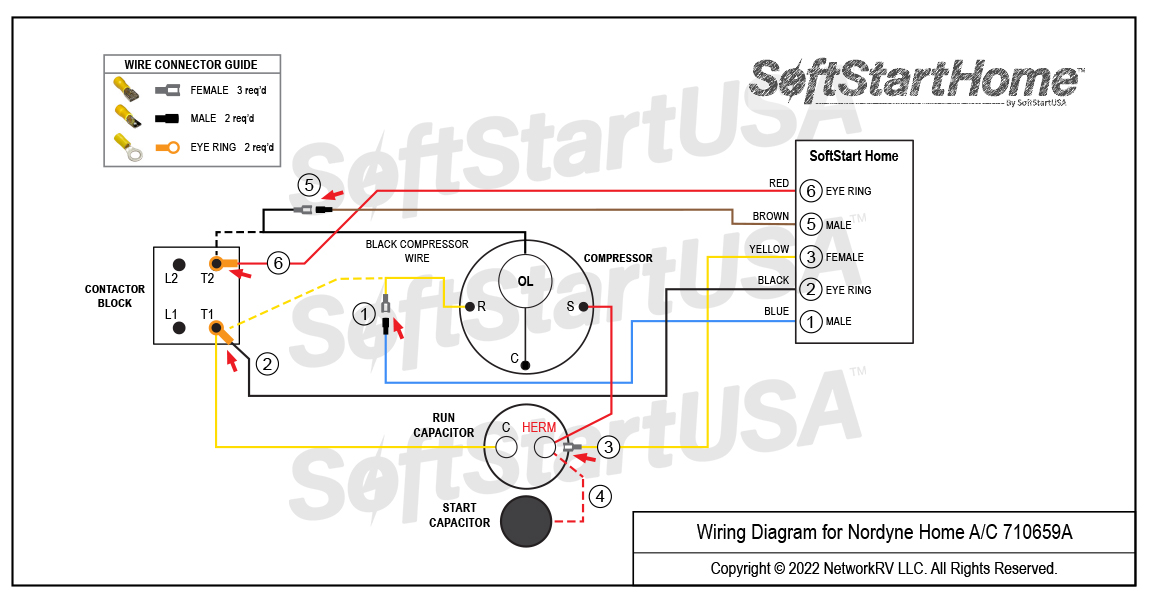 Nordyne Home A/C 710659A Wiring Diagram - SoftStartHome